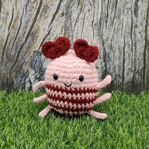 Crocheted Love Bug Stuffed Animal, Cute Love Bug Plush, Amigurumi ...