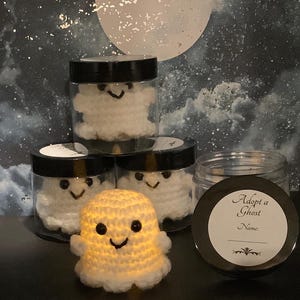 Adopt a Ghost, Small Ghost in Jar, Cute Halloween Gift, Positive ...