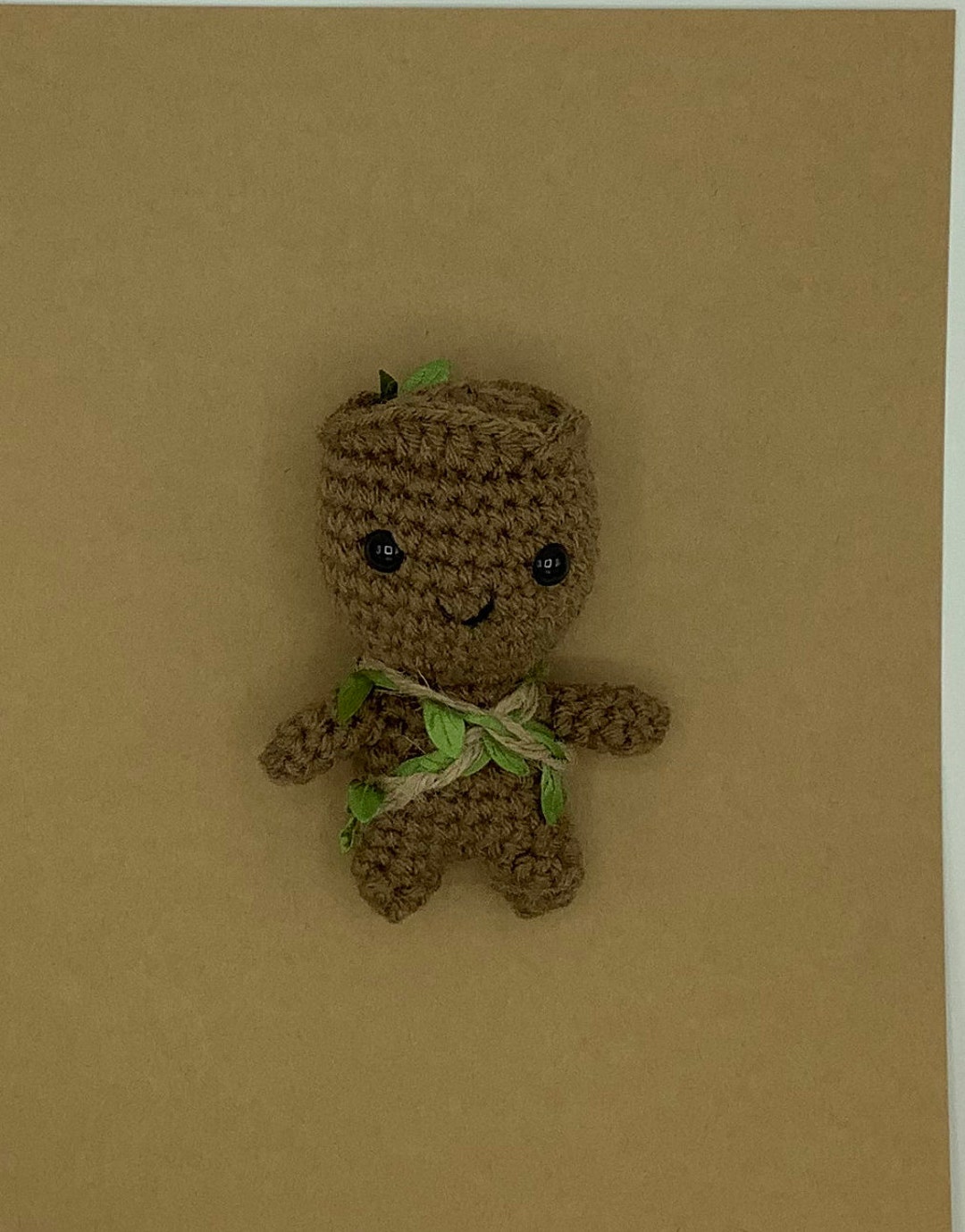 Amigurumi, Crocheted, Baby Groot, Stuffed Animal, Plushy, Guardians of ...