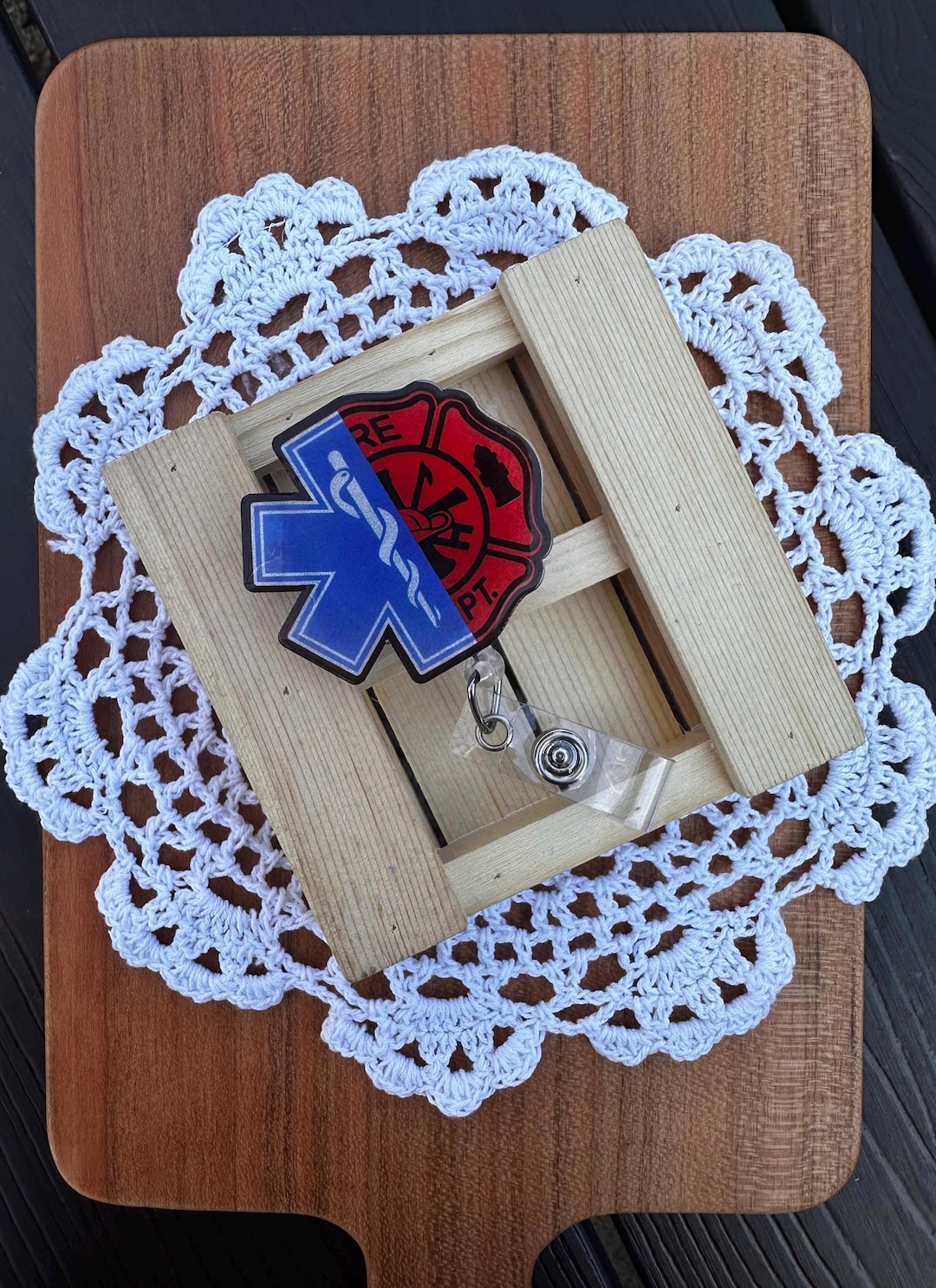 Firefighter Badge Reel Paramedic Badge Reel First Responder Badge Reel ...