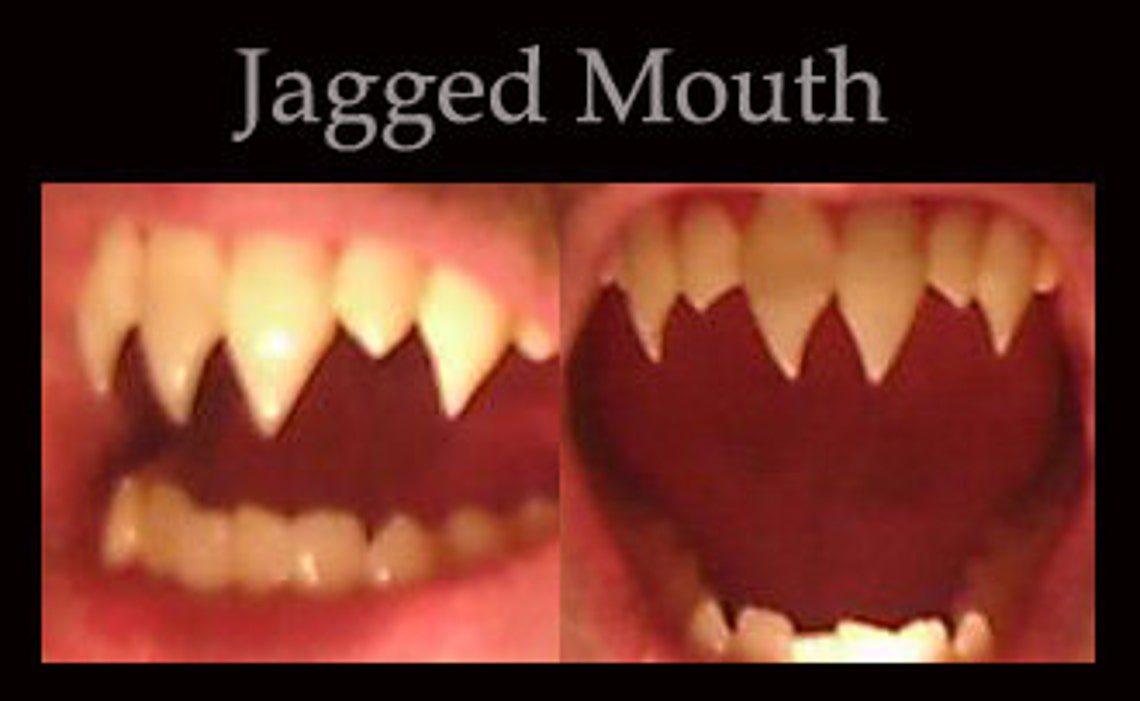 Jagged-Mouth Fangs Custom made from scratch | Etsy