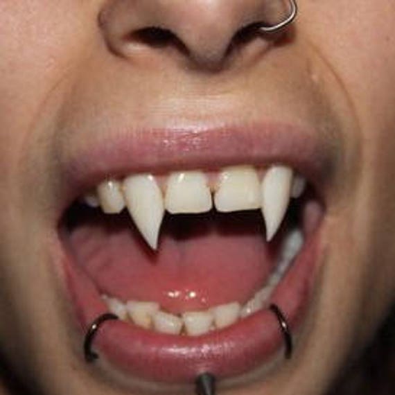 Vampire Fangs With Blood