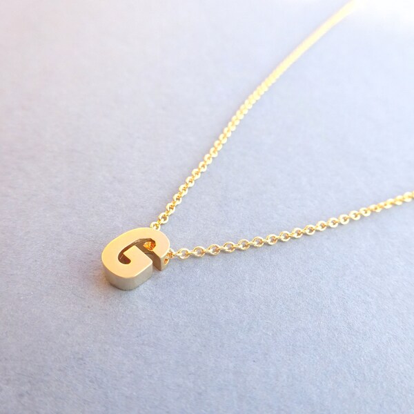 Initial G Necklace - Etsy