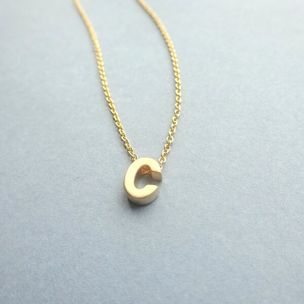 Letter C Necklace - Etsy