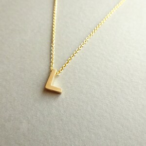 Gold Letter Necklace Letter L Necklace Initial L Necklace - Etsy