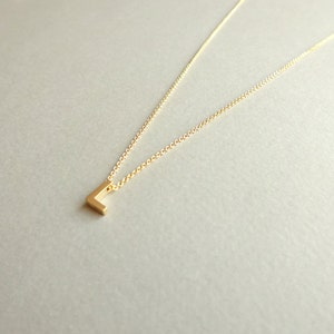 Gold Letter Necklace Letter L Necklace Initial L Necklace - Etsy
