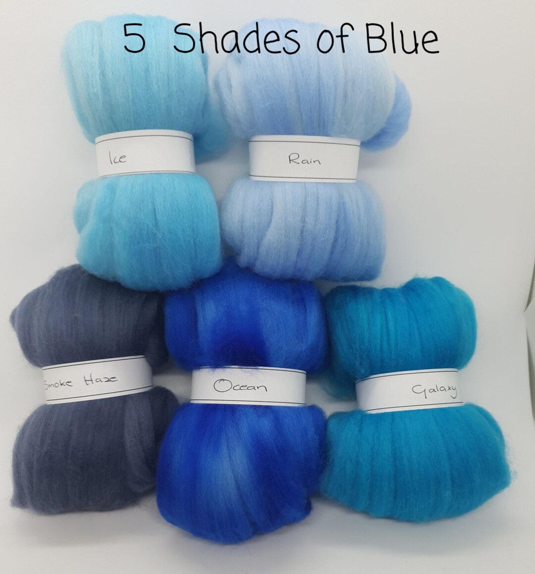 Merino Wool Rovings 5 Shades of Blue - Etsy