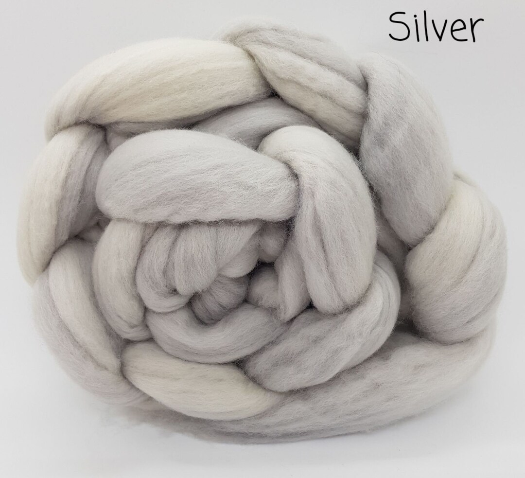 Wool Roving Silver - Etsy Australia