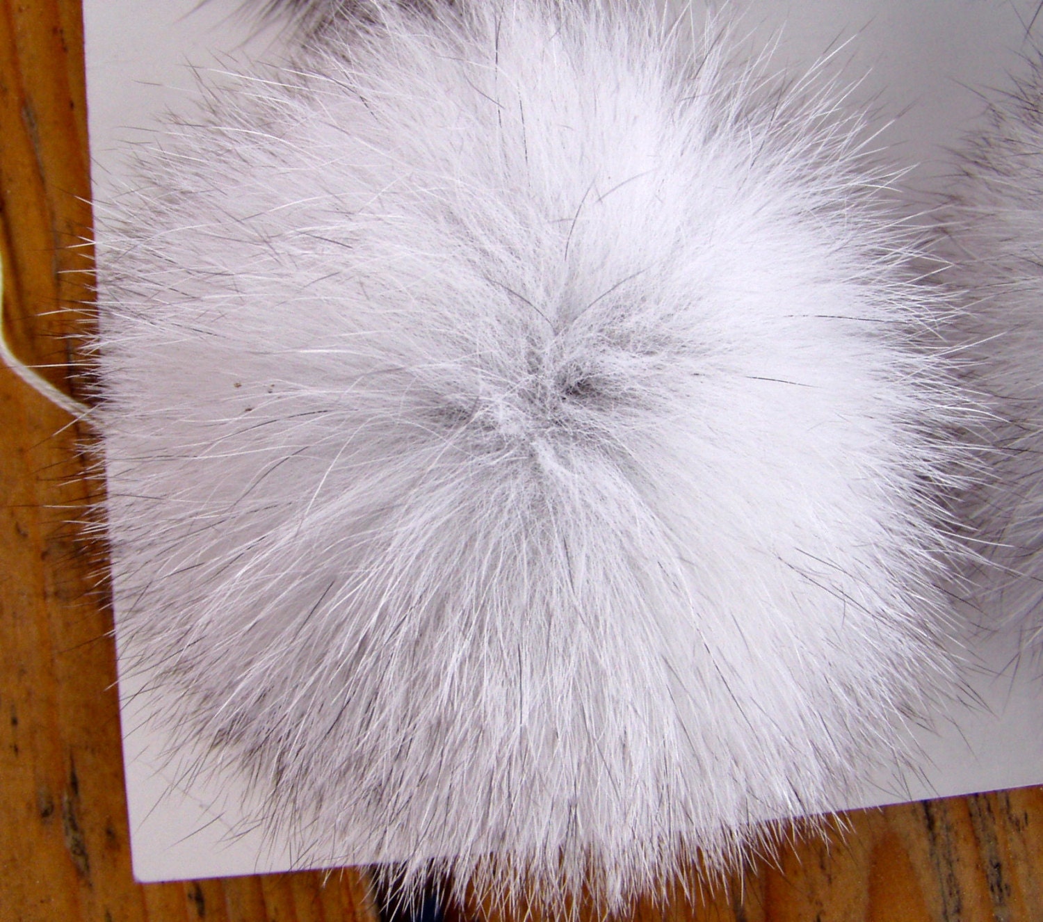 Blue Fox Pom Pom Authentic, Genuine Fox Fur Pompom, Natural Fox Fur Pom ...