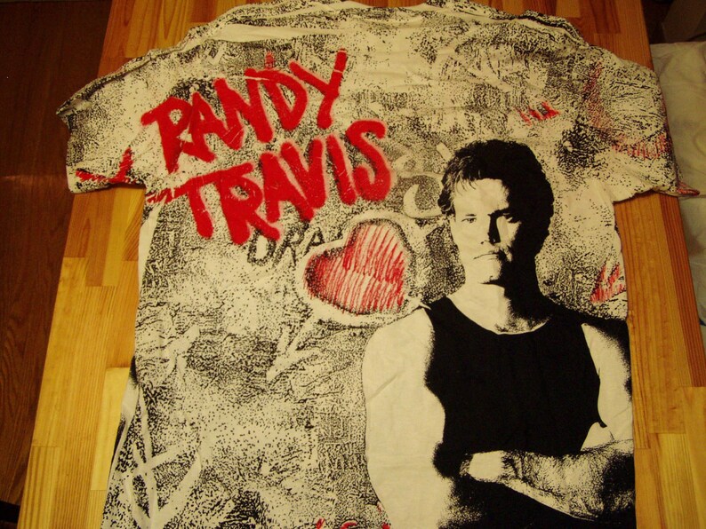 Randy Travis All-over Graffiti T Shirt Licenced Dead Stock W Tags - Etsy