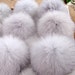 Blue Fox Pom Pom Authentic, Genuine Fox Fur Pompom, Natural Fox Fur Pom ...