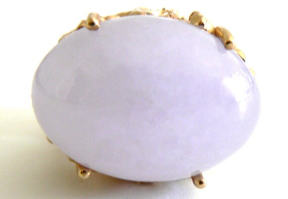 HUGE Custom Made Vintage 14KT Gold Jadeite Jade Ring A Grade | Etsy