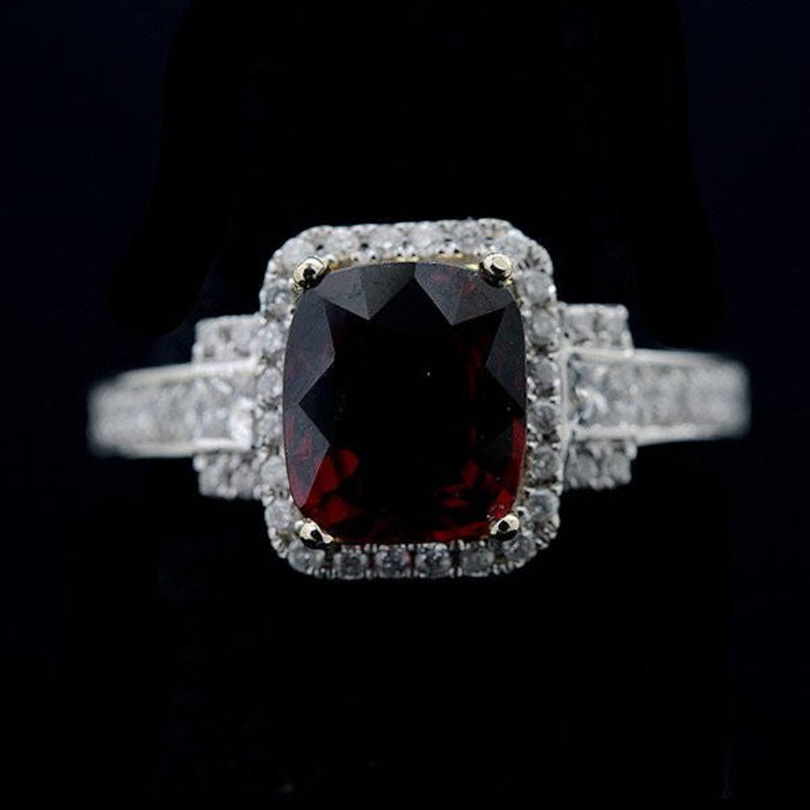 Beautiful SPINEL DIAMOND 14K White Gold Ring Vintage Estate - Etsy