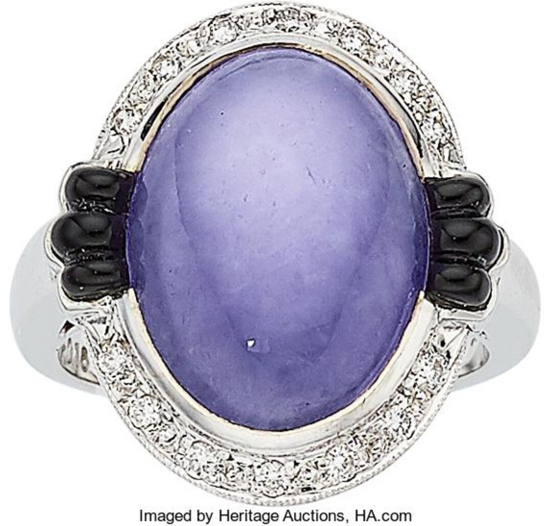 Mason Kay CERTIFIED Jadeite Jade Diamond Black Onyx White Gold Vintage ...