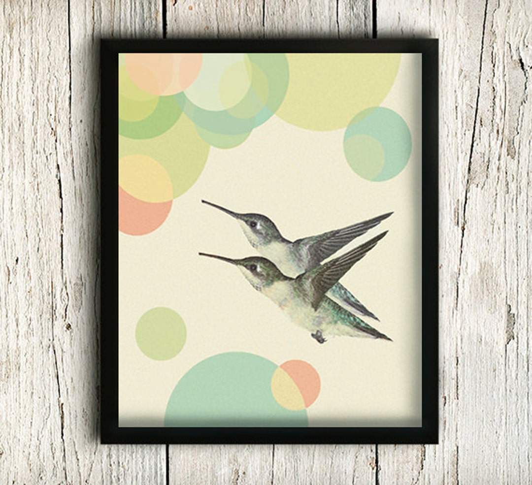 Signo de amor Colibríes-Colibri Arte de impresión de amor - Etsy España