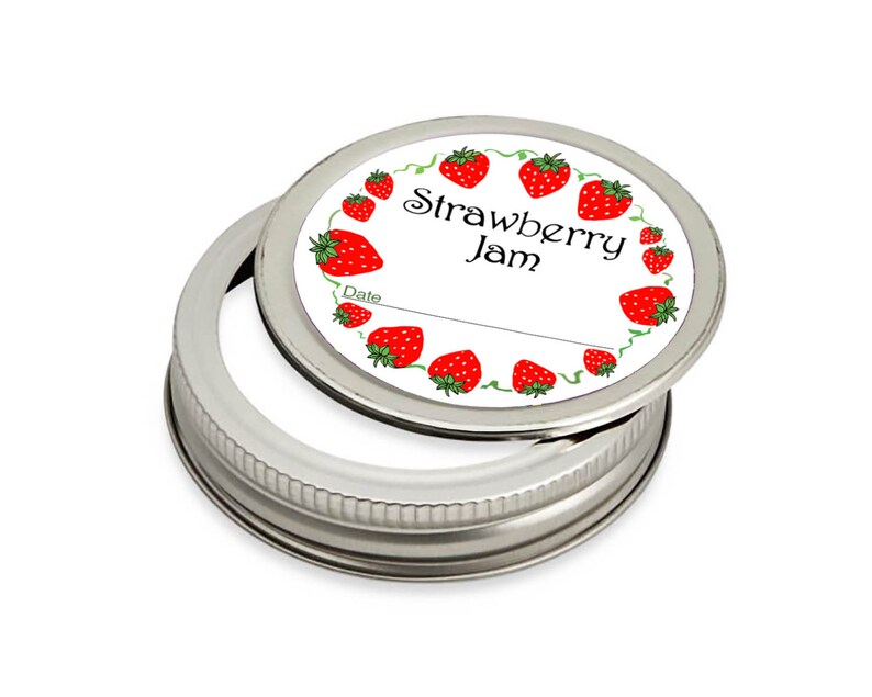 PRINTABLE STRAWBERRY Jam 2.5 Inch,homemade Jam Label,canning Labels ...