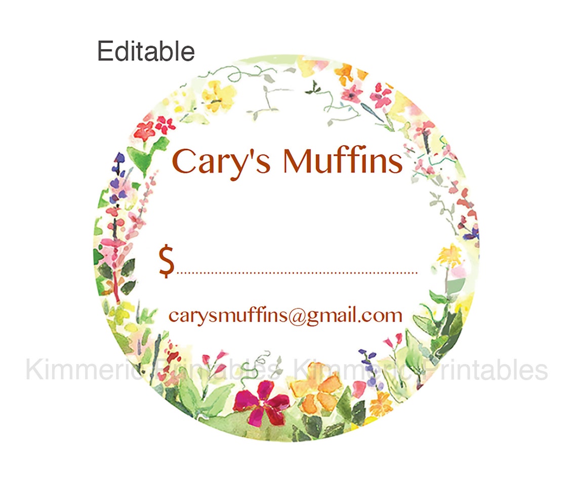 2 EDITABLE PRINTABLE Wildflower All Purpose Labels - Etsy