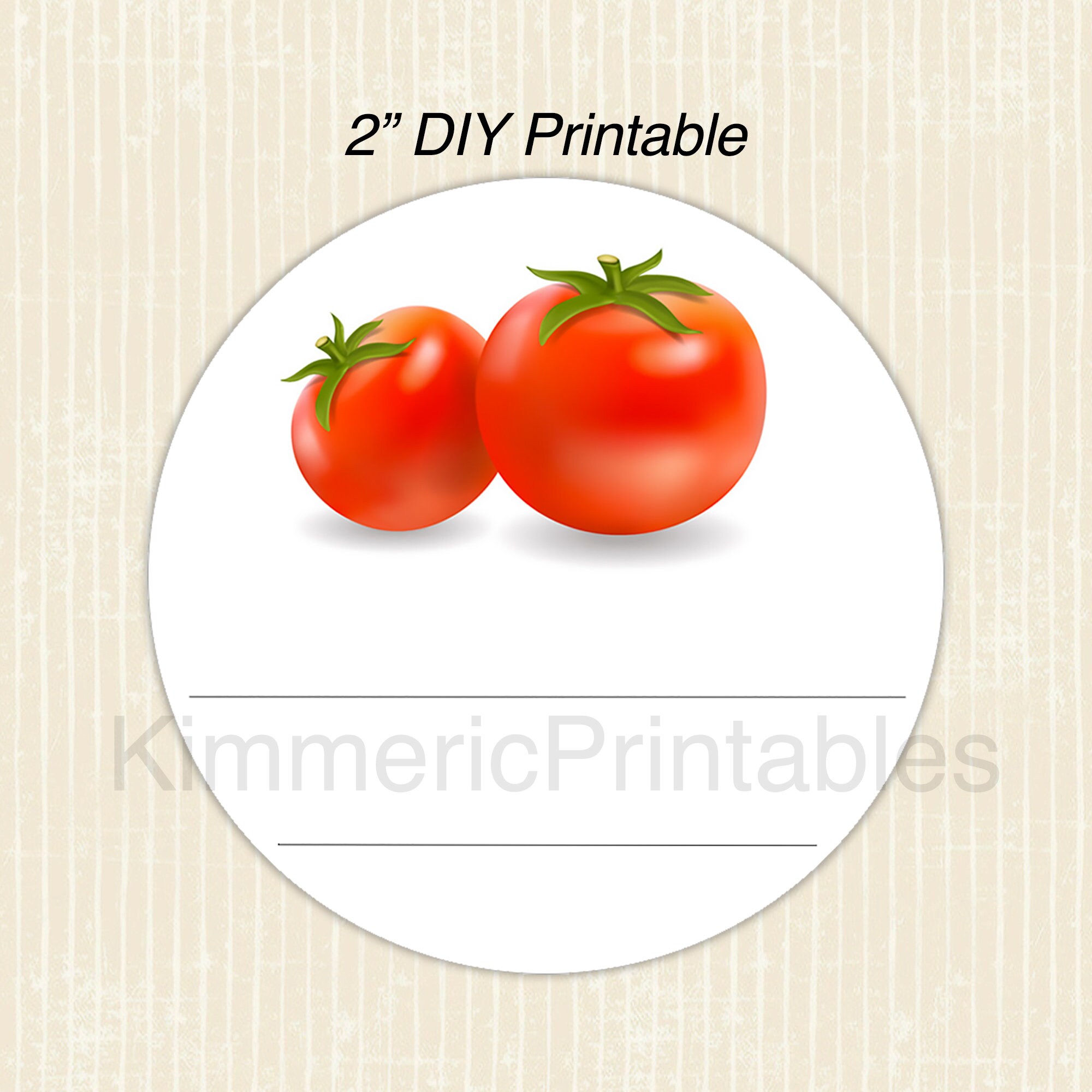 Printable BASIC TOMATO Canning Labels,hang Tags,mason Jars,downloadable Labels,diy Labels,salsa ...