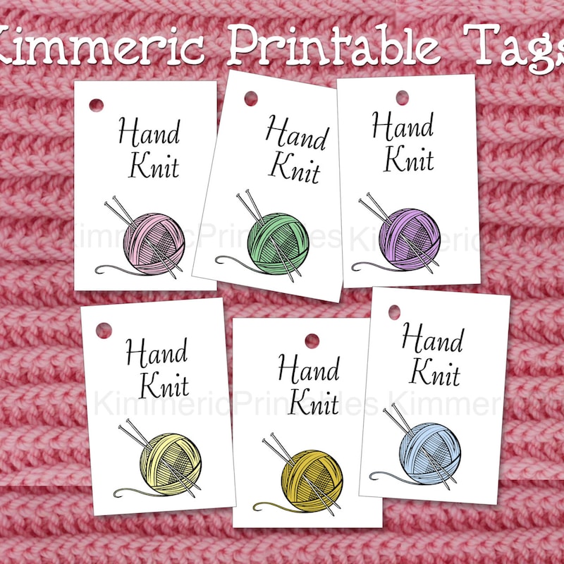 Hand Knit Tags - Etsy