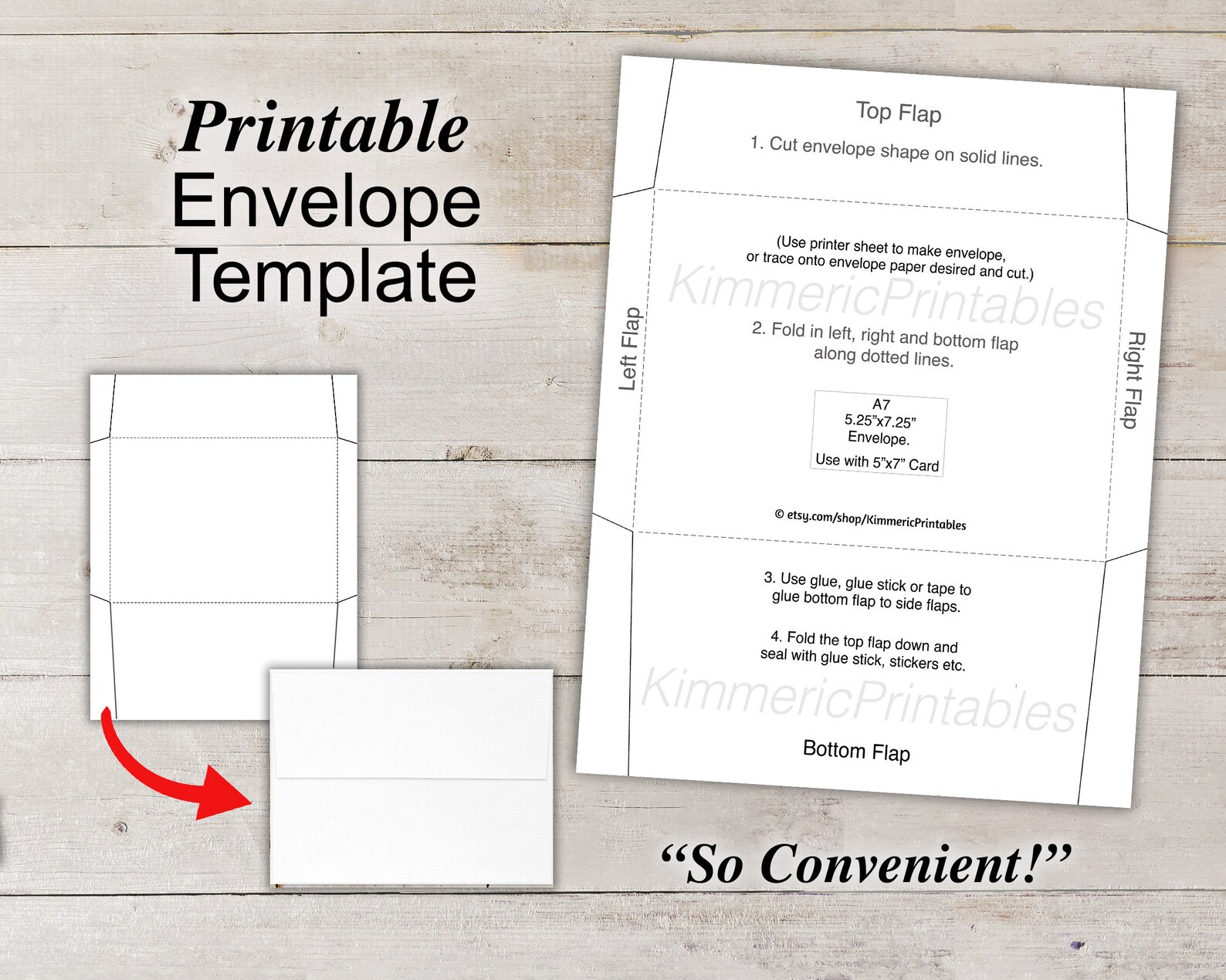 PRINTABLE SET of 4 Notecards,envelope Templates Included,printable ...