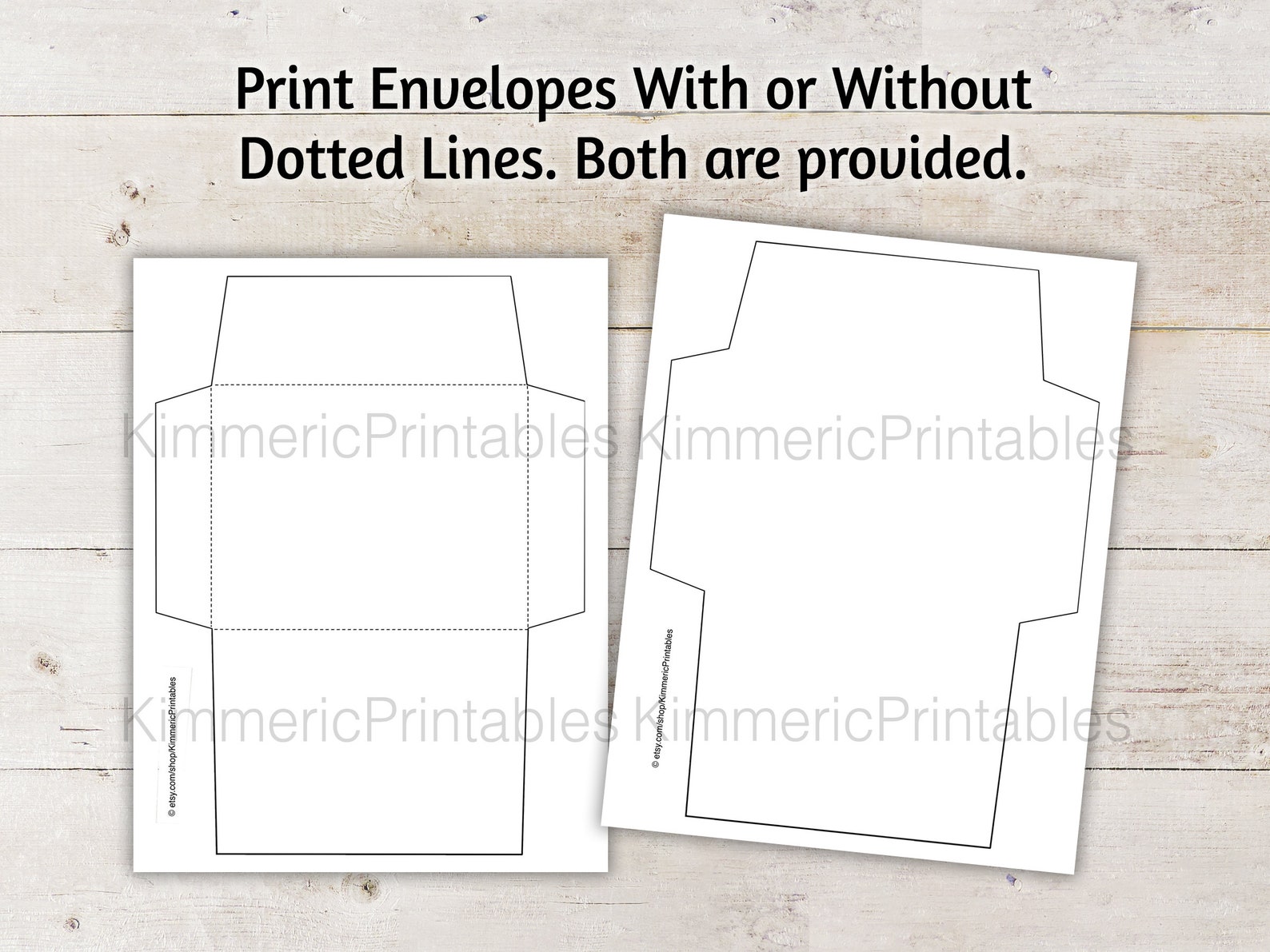 PRINTABLE SET of 4 Notecards,envelope Templates Included,printable ...