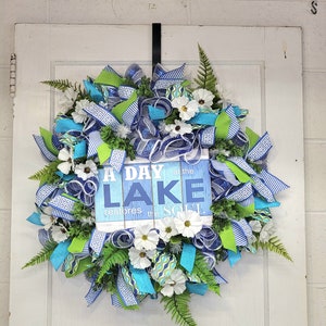 Coastal Wreath, Summer Lake Wreath, Blue Summer Wreath, Nautical Wreath ...