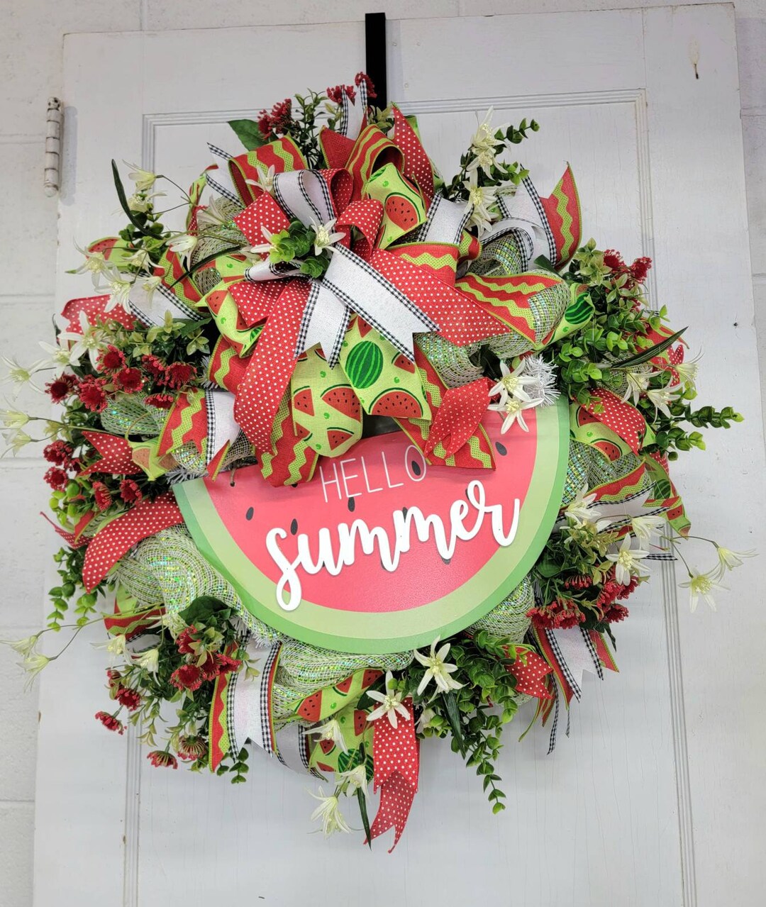 Summer Watermelon Wreath For Front Door Welcome Wreath Summer Wreath