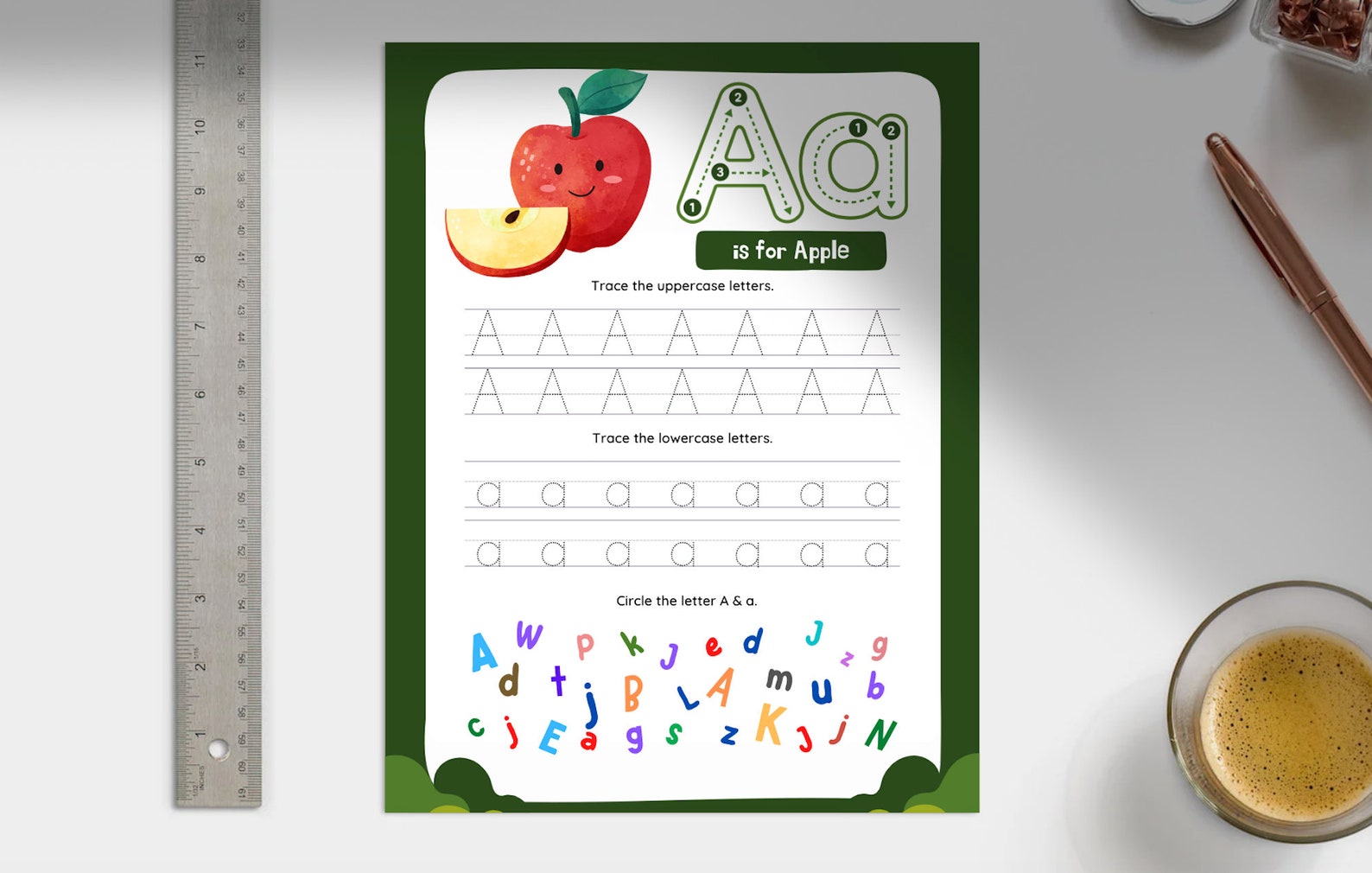 Alphabet Tracing Activity Digital Download Printable Alphabet - Etsy