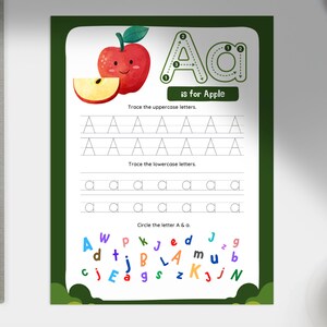 Alphabet Tracing Activity Digital Download Printable Alphabet - Etsy