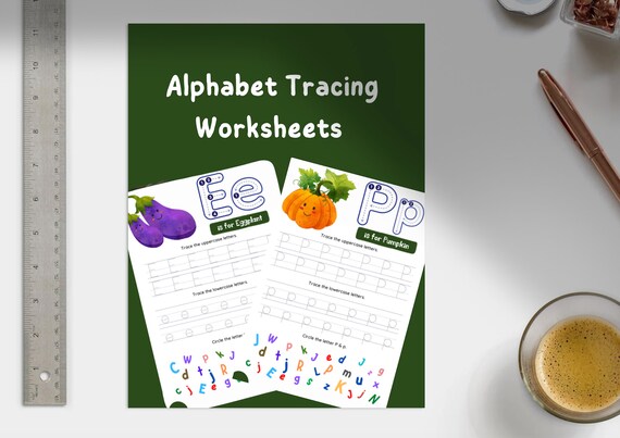 Alphabet Tracing Activity Digital Download Printable Alphabet - Etsy