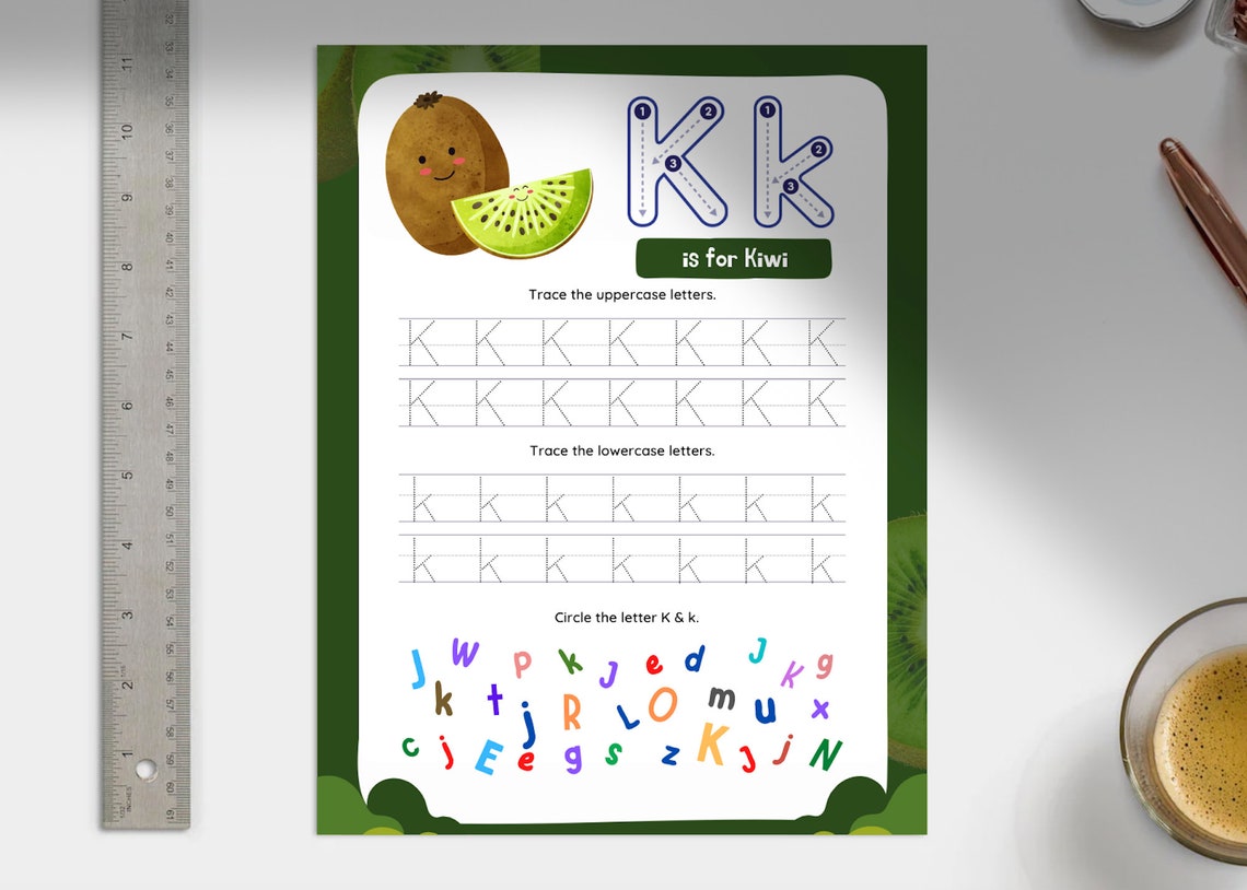 Alphabet Tracing Activity Digital Download Printable Alphabet - Etsy