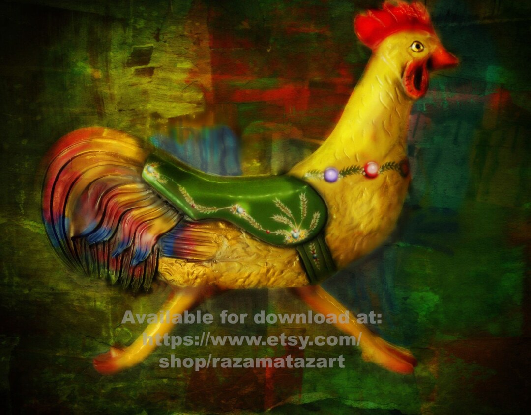Clip Art Download for Carousel Rooster Chickens Dream, Use to Make ...