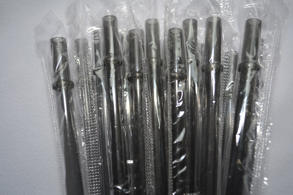 Reusable 9 Inch Clear Solid Straws With Rings Bpa Free Etsy