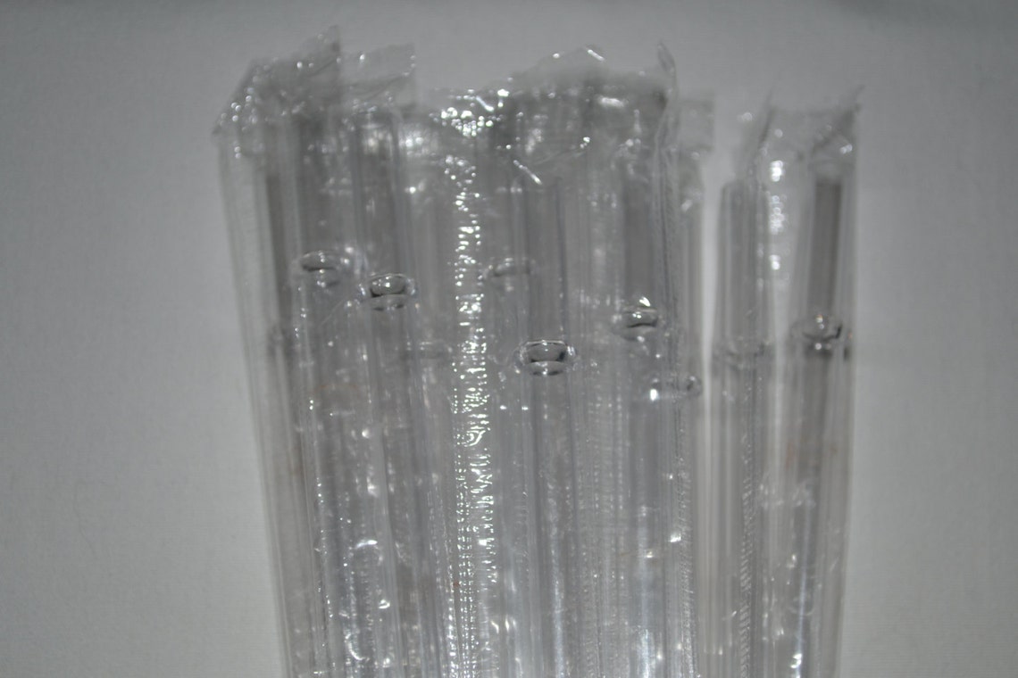 Reusable 9 Inch Clear Solid Straws With Rings Bpa Free Etsy