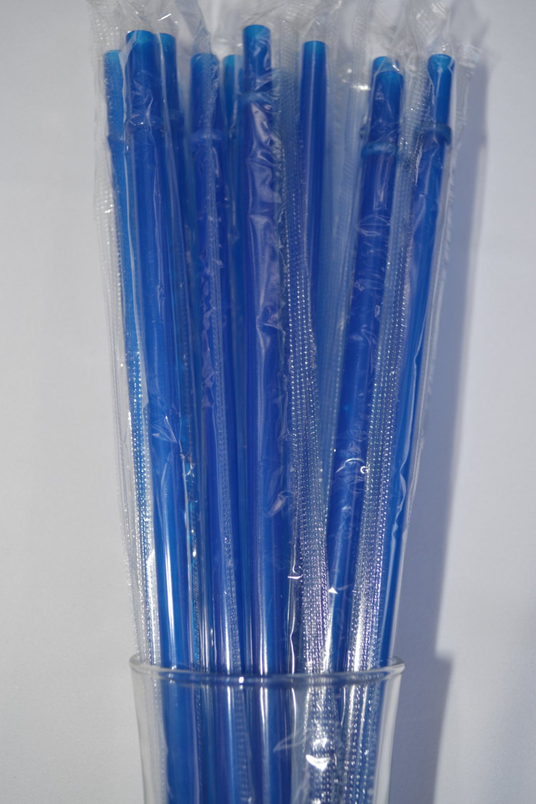 Reusable 9 Inch Dark Blue Straws With Rings Bpa Free Free Shipping