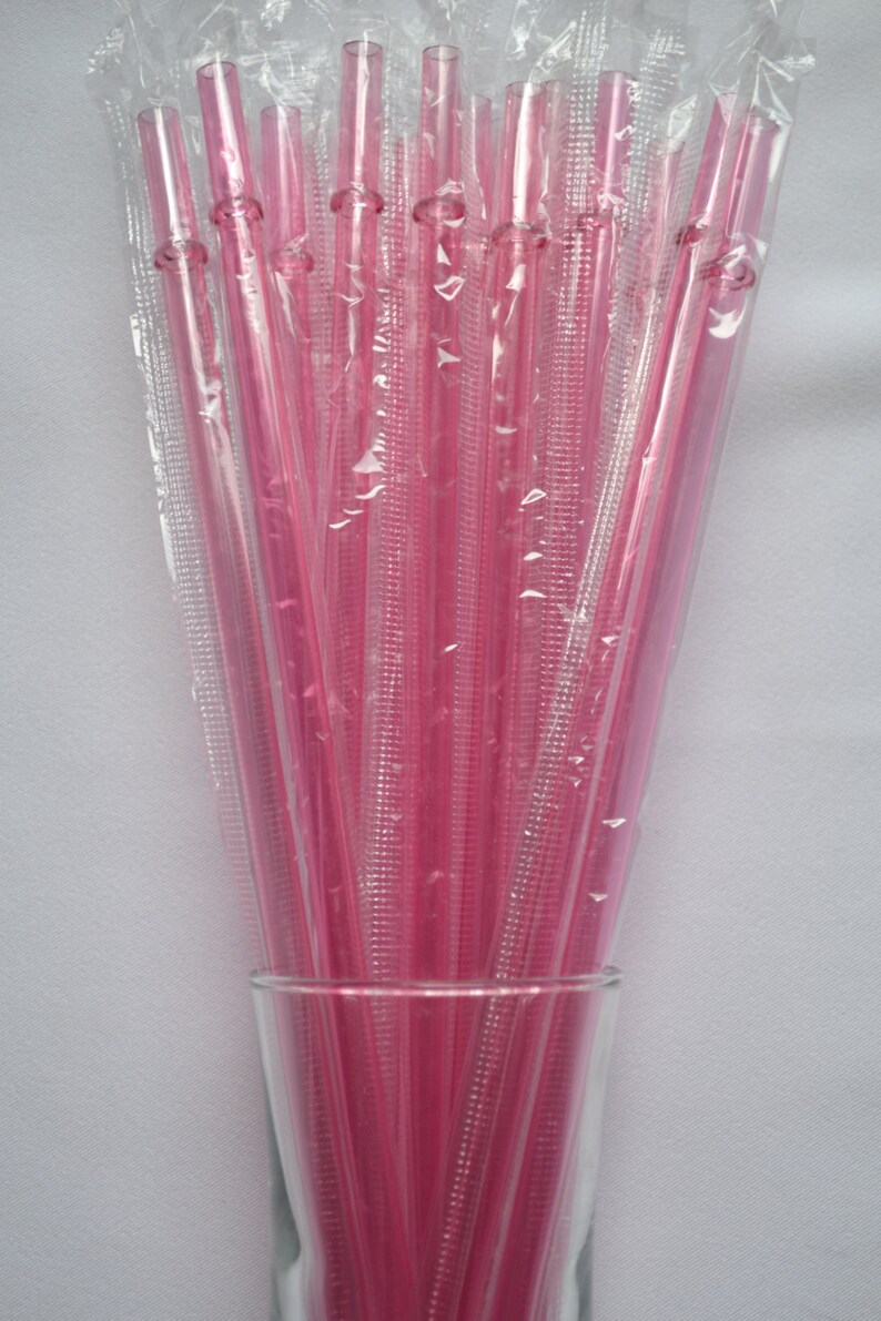 Reusable 9 Inch Pink Straws With Rings Bpa Free Free Etsy