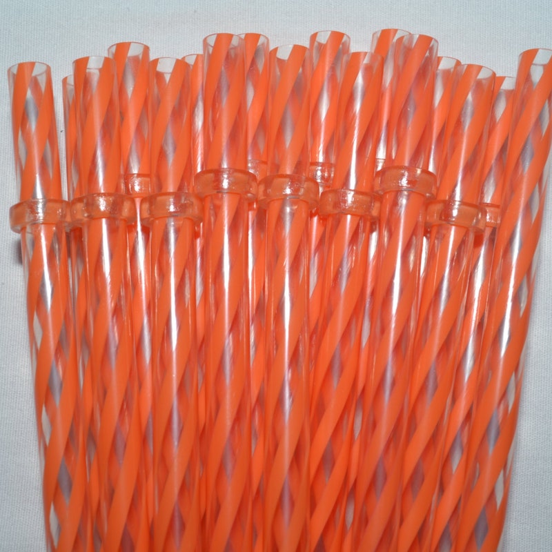 Orange Paper Straws - Etsy