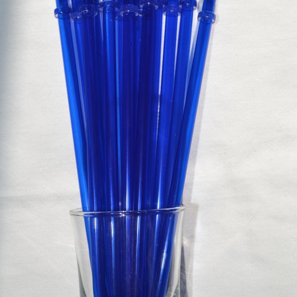 Royal Blue Straws - Etsy