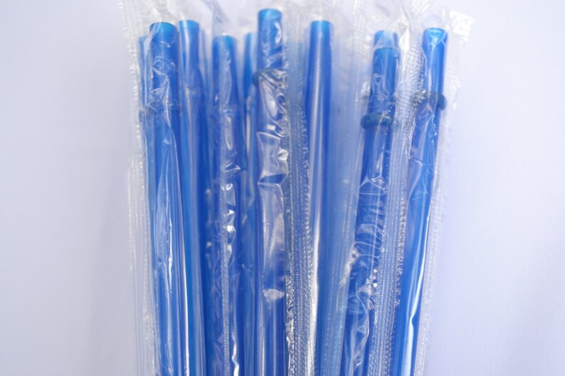Reusable 9 Inch Dark Blue Straws With Rings BPA Free - Etsy