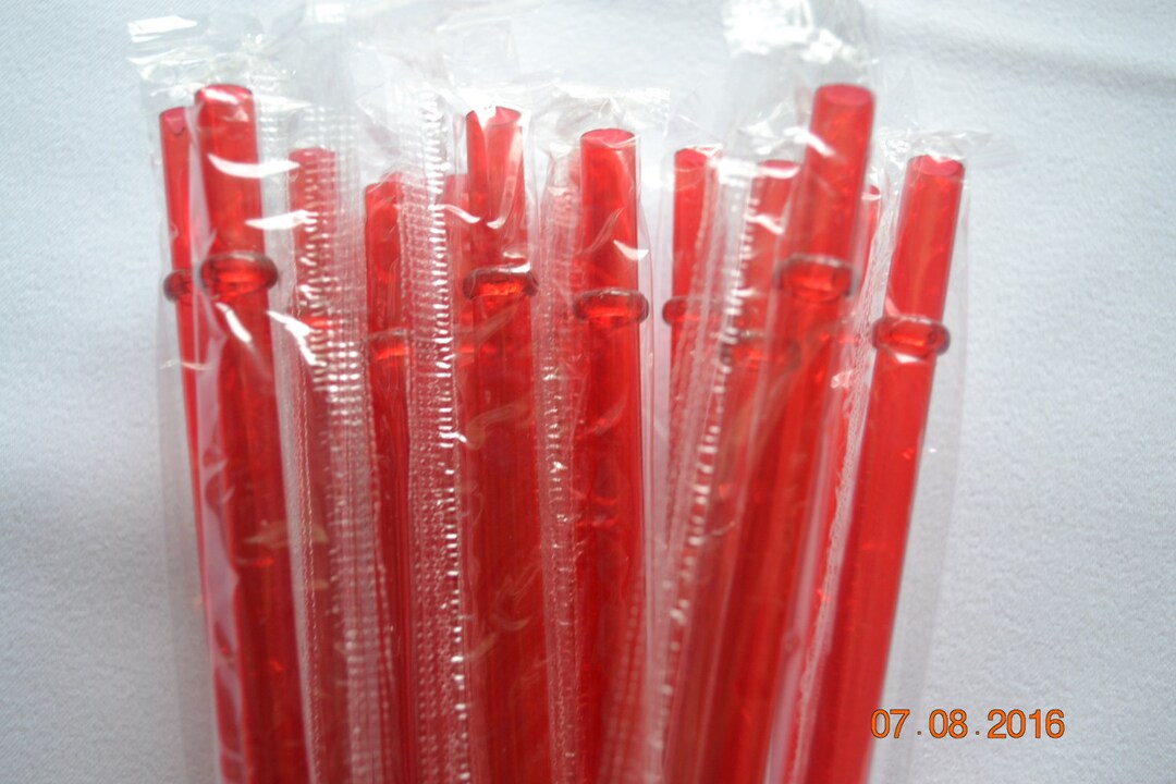 Reusable 9 Inch Red Straws With Rings Bpa Free Free Etsy