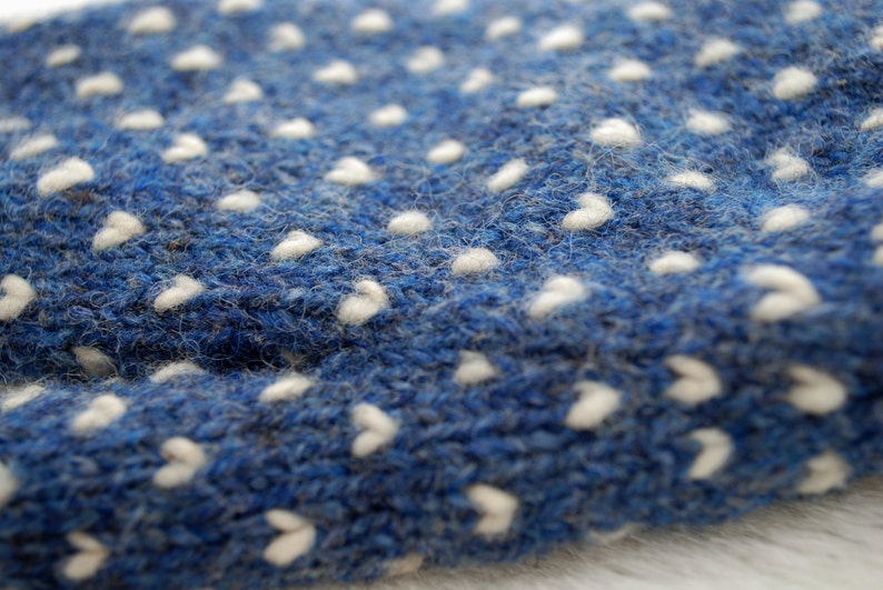 Handmade Thrummed Mittens Blue Heather Adult Mittens. - Etsy