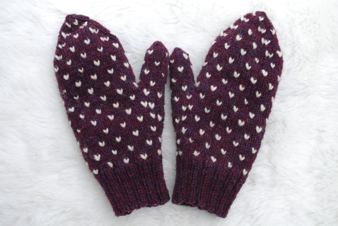 Mulberry Thrummed Mittens Available in Adult Sizes - Etsy