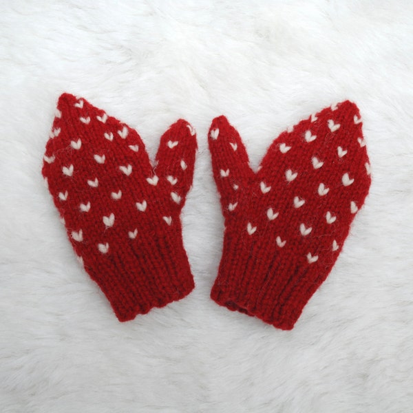 Red Mittens - Etsy