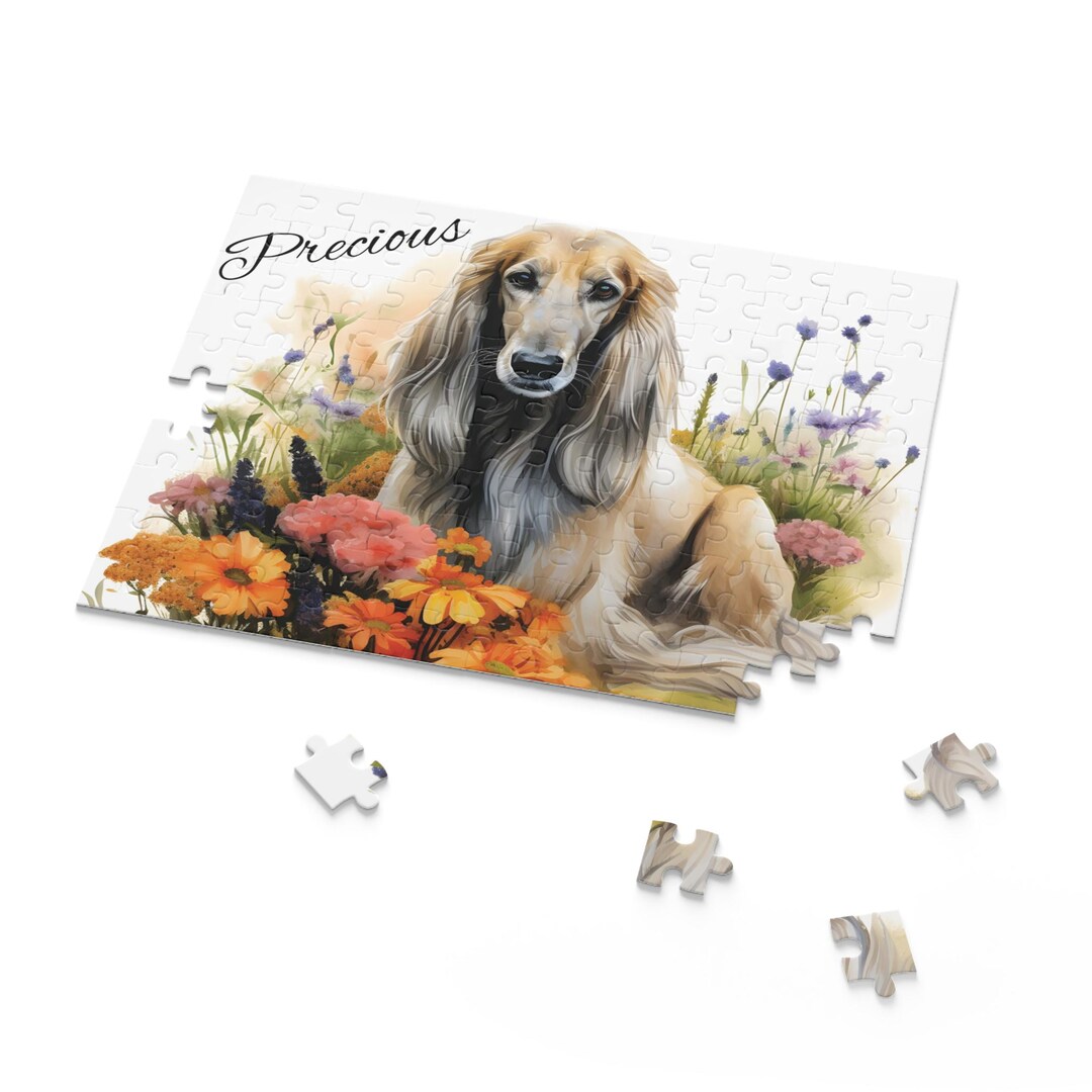 Custom Afghan Hound Puzzle, Personalized Dog Puzzle, Jigsaw Game for ...