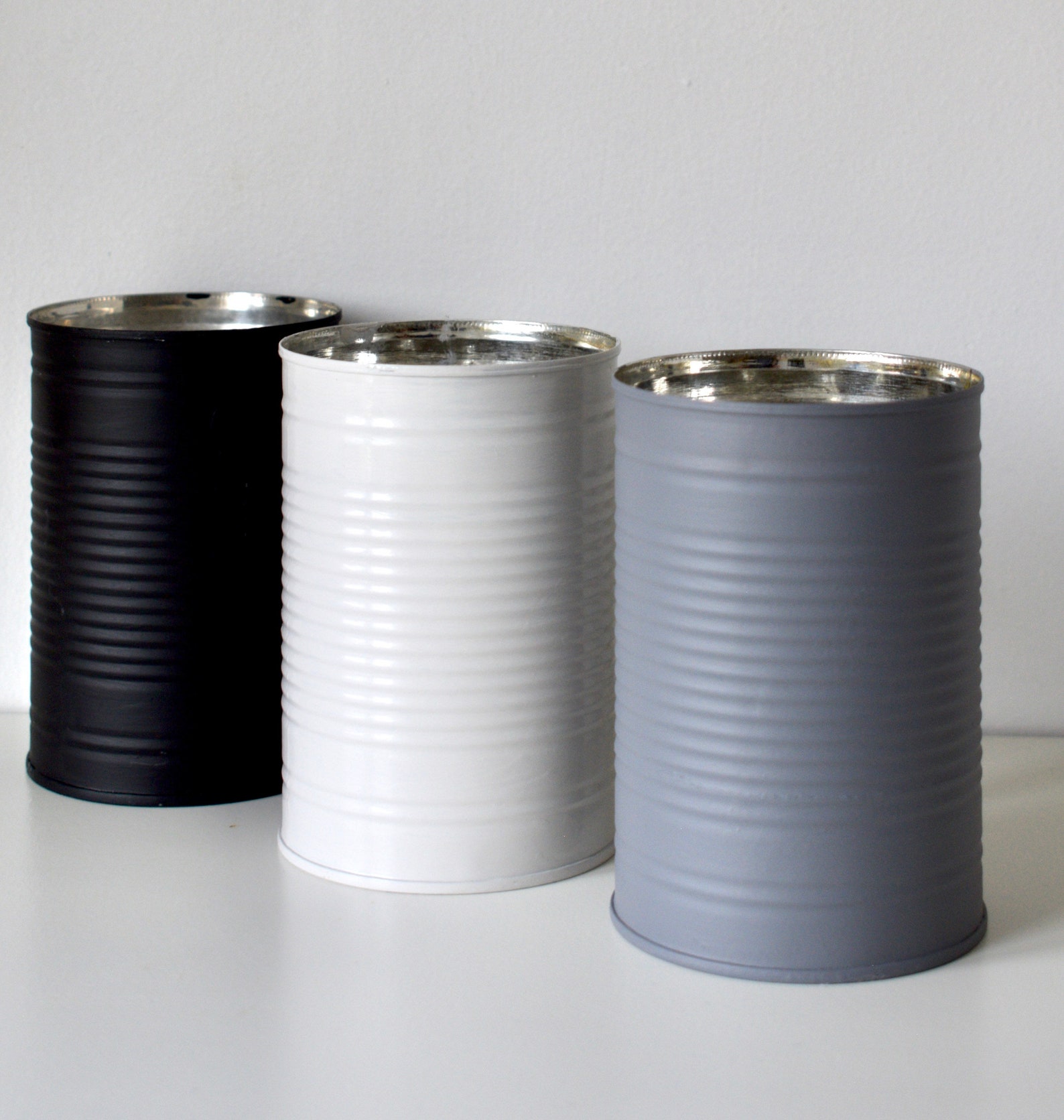 Upcycled Rustic Painted Tin Can Vases | Etsy