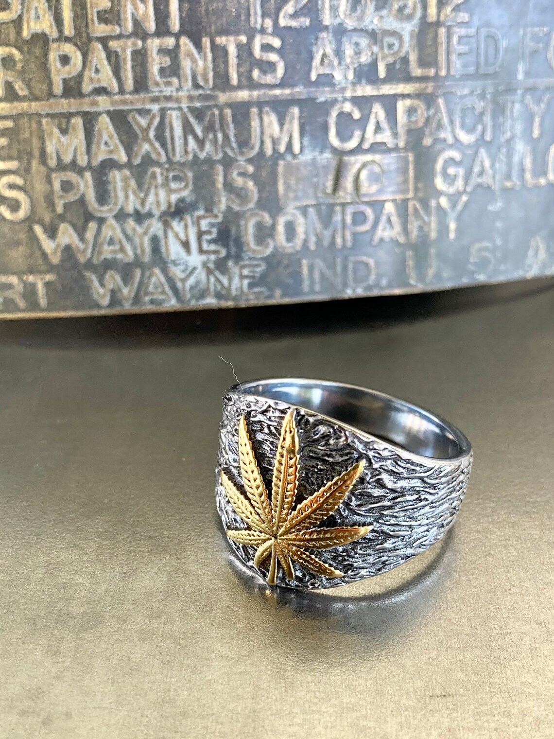 Cannabis Marijuana Leaf Ring Handmade Custom Ring Amazing - Etsy