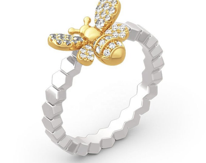 Bumble Bee Ring Honey Bee Ring Honeycomb Ring Wonderful | Etsy