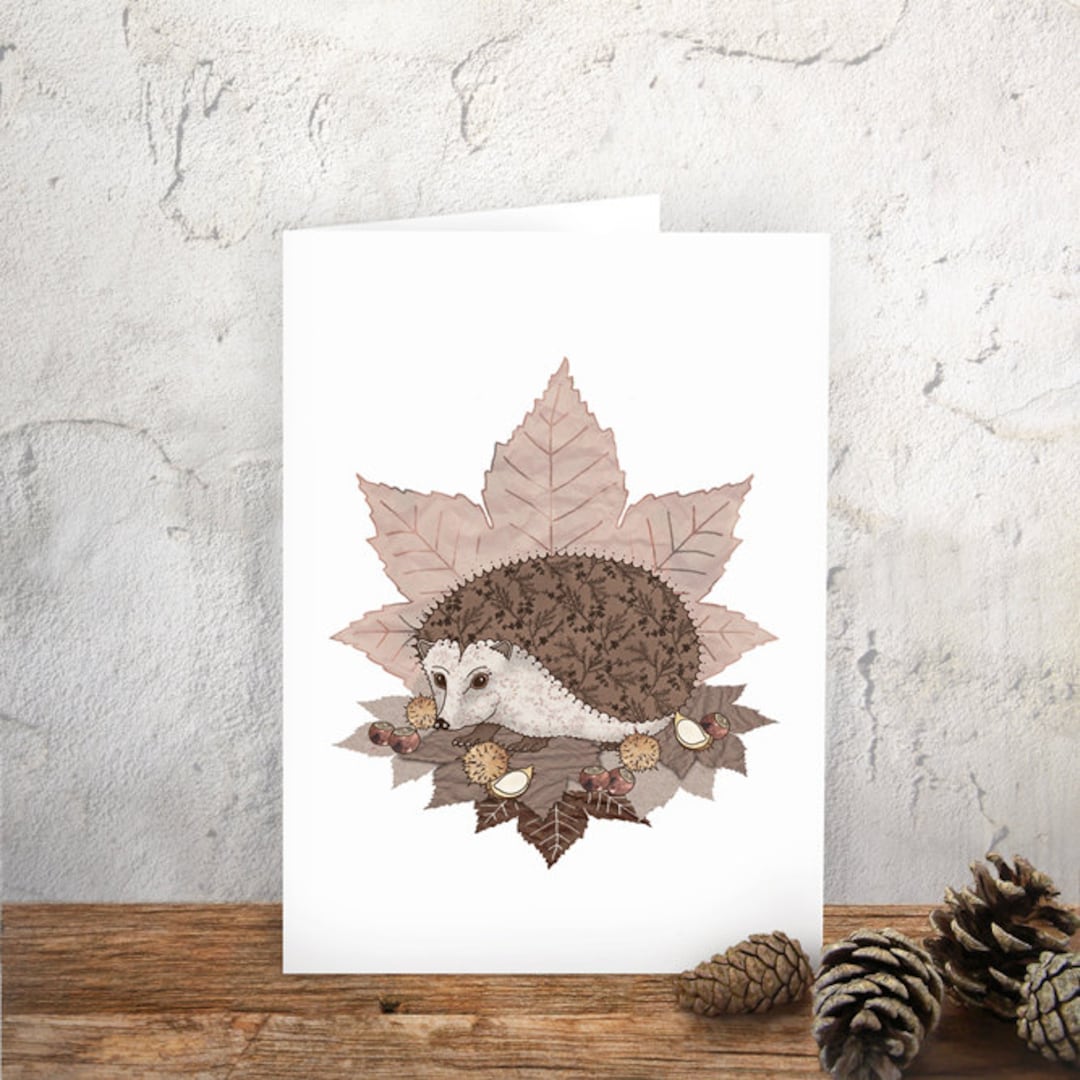 Hedgehog Card - Etsy