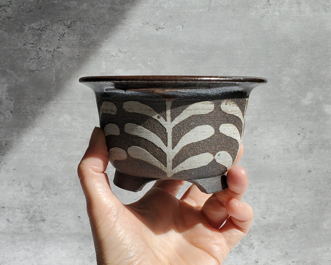 Furan Pot Neofinetia Falcata Pot Black Clay Ceramic Vanda Orchid Pot ...