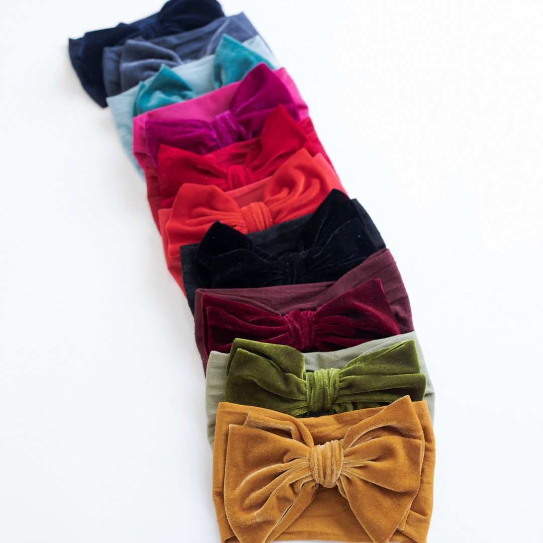 Baby Headband, Big Bow Baby Girl Headbands, Baby Headwrap, Velvet Bow ...